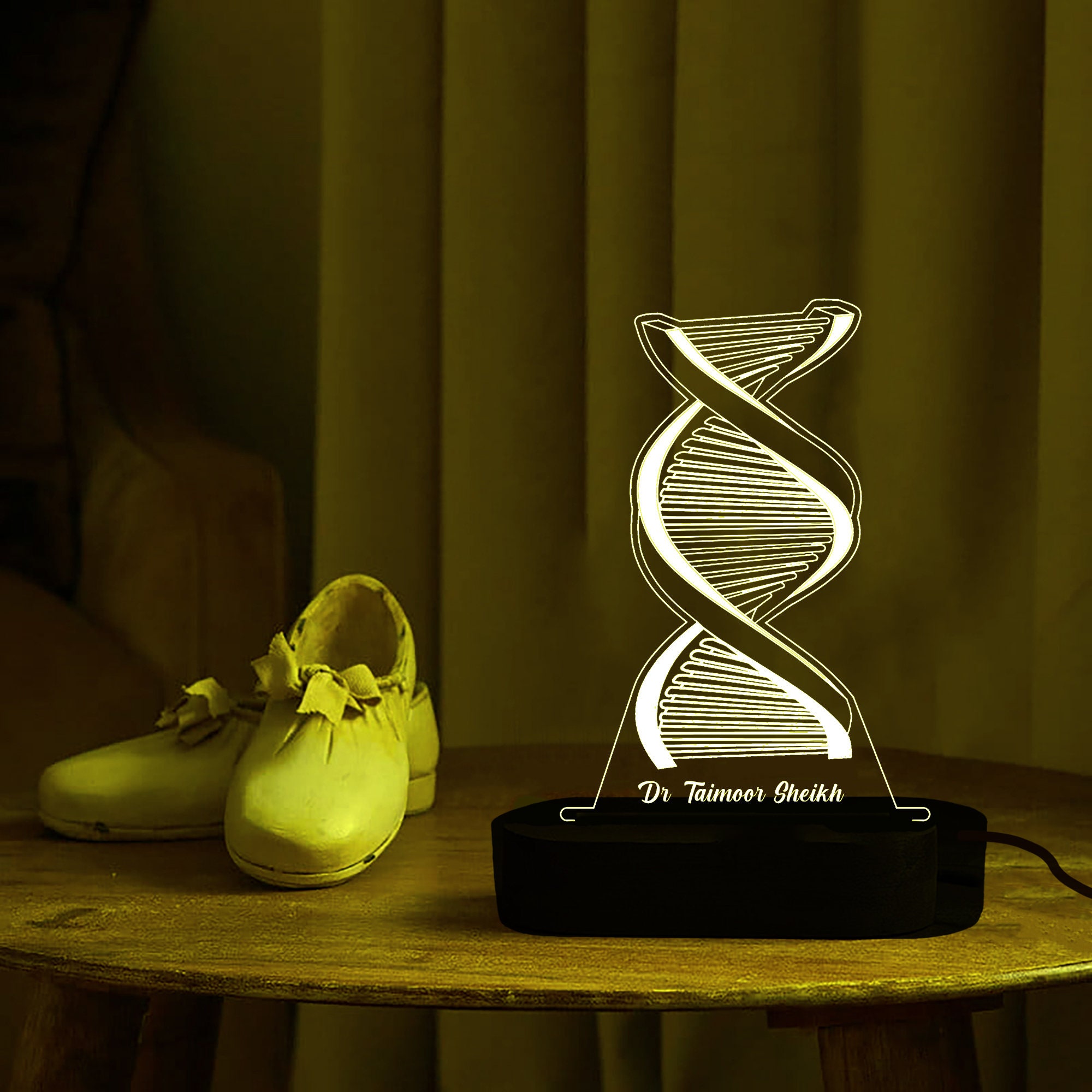 Personalized DNA Science Molecule Night Light,custom Helix Pendant ...