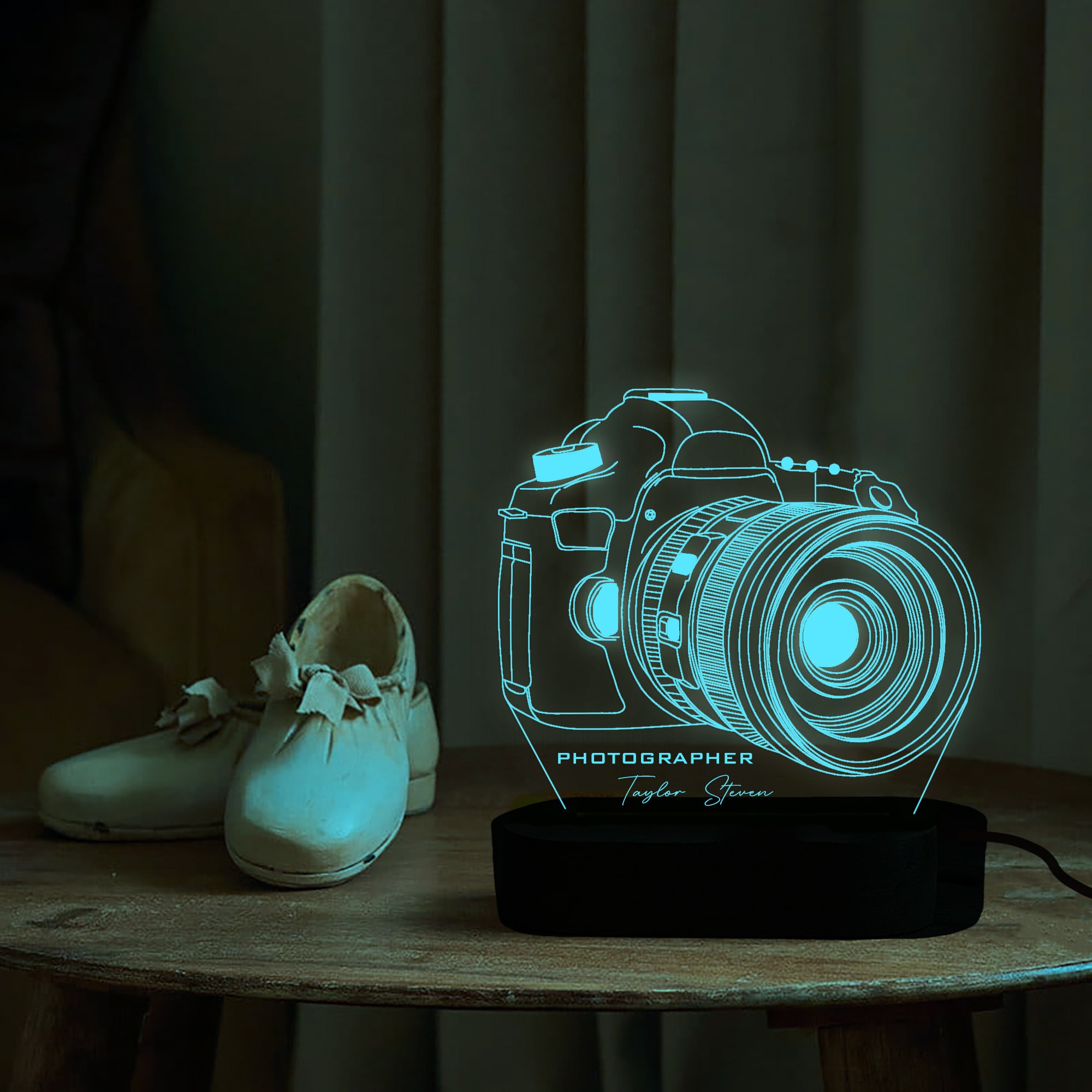 Personalized Photographer Camera Night Light,custom Photography Lover ...