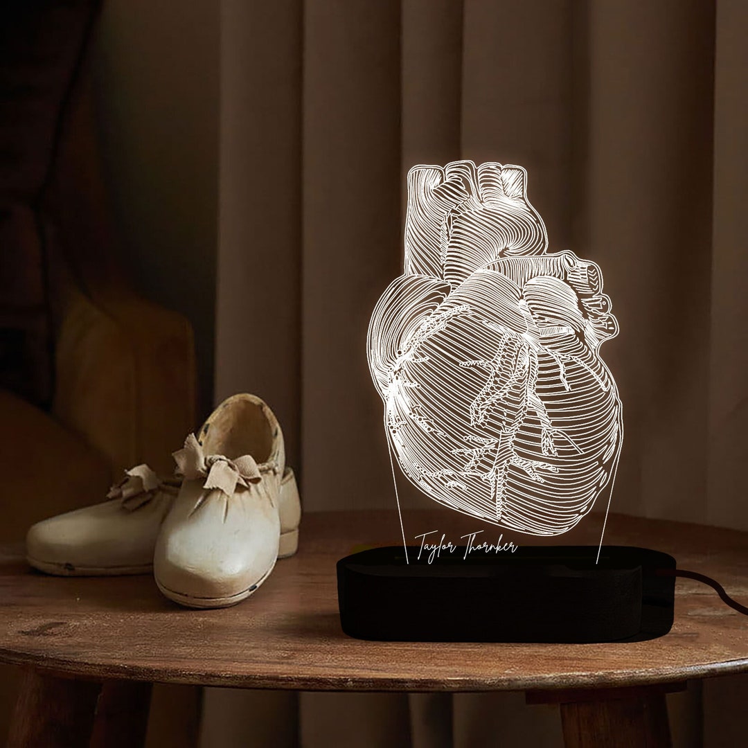 Personalized Cardiologist Night Light,custom Heart Surgeon Name,perfect ...