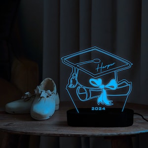 Personalized Graduation Cap Night Light, Custom Graduation Gift ...