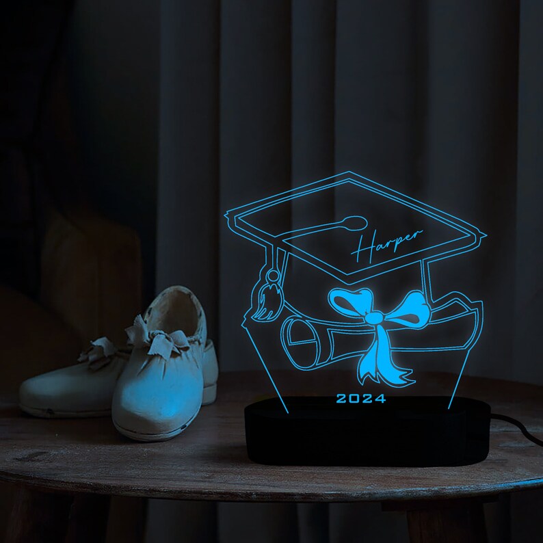 Personalized Graduation Cap Night Light, Custom Graduation Gift ...