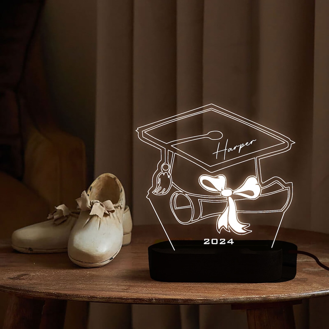 Personalized Graduation Cap Night Light, Custom Graduation Gift ...