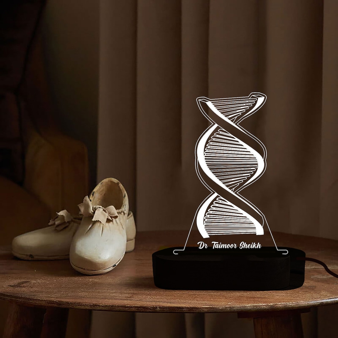 Personalized DNA Science Molecule Night Light,custom Helix Pendant ...