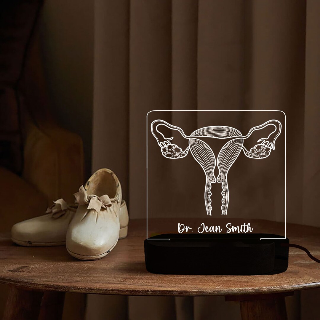 Personalized Gynecologist Night Light, Uterus Led Light Gift,medical ...
