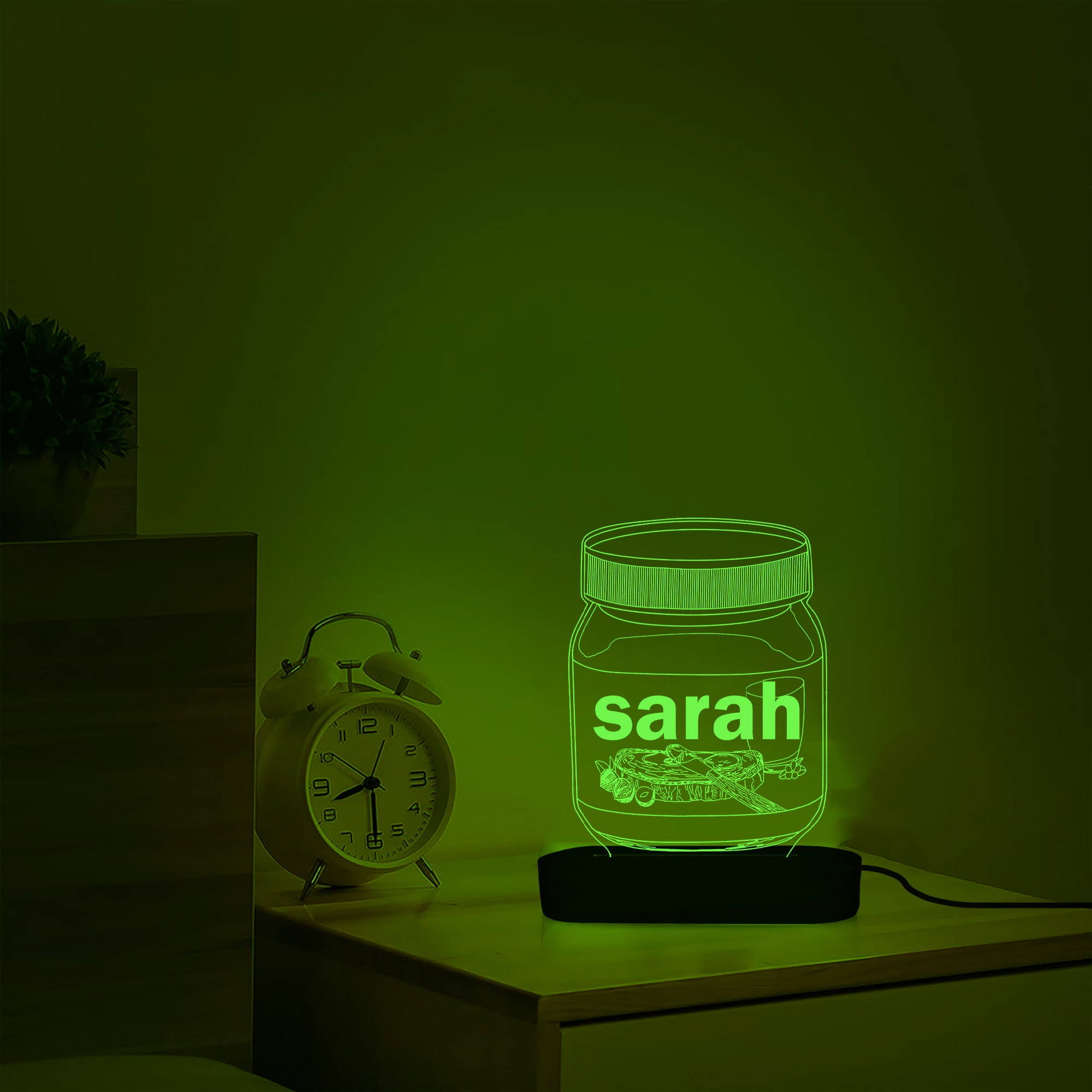 Personalised Chocolate Spread Label Night Light,vinyl Sticker Funny ...