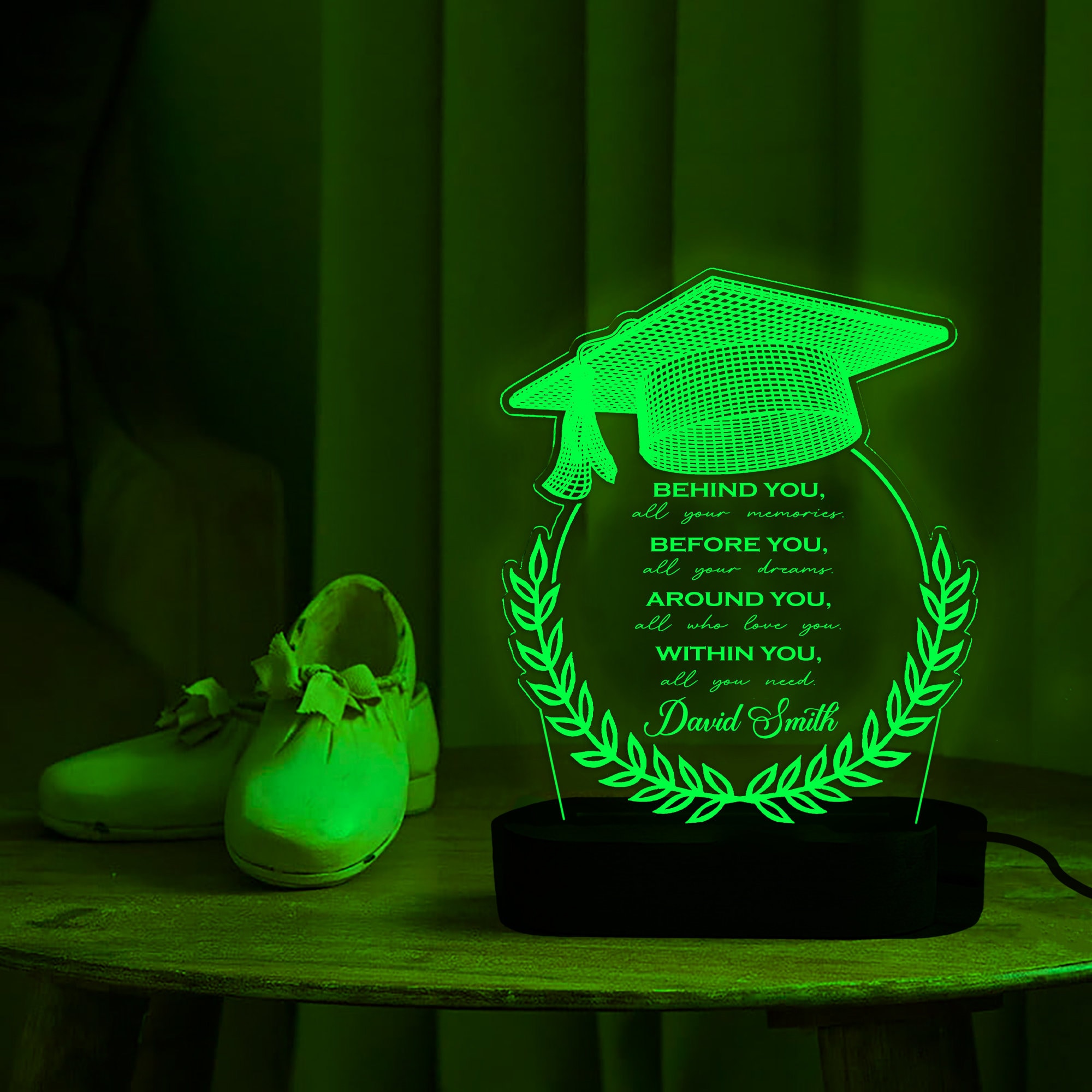 Personalized Graduation Desk Lamp,behind You All Your Memories Night ...