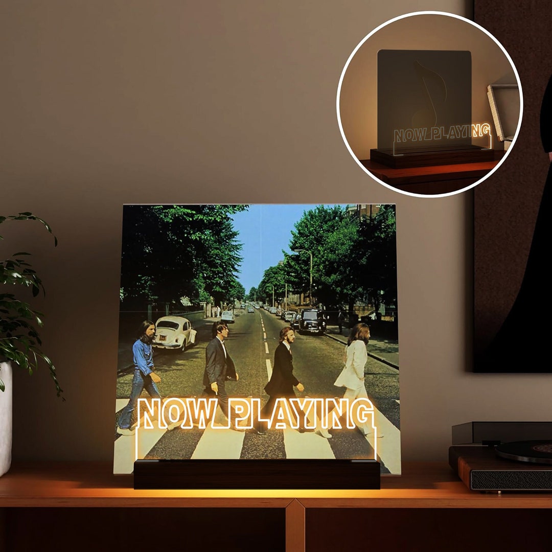 Now Spinning Record Holder Stand Gift, Now Playing Vinyl Record Display ...