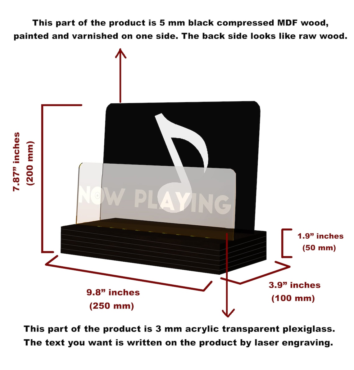 Now Playing Record Holder Stand Gift,now Spinning Vinyl Record Display ...