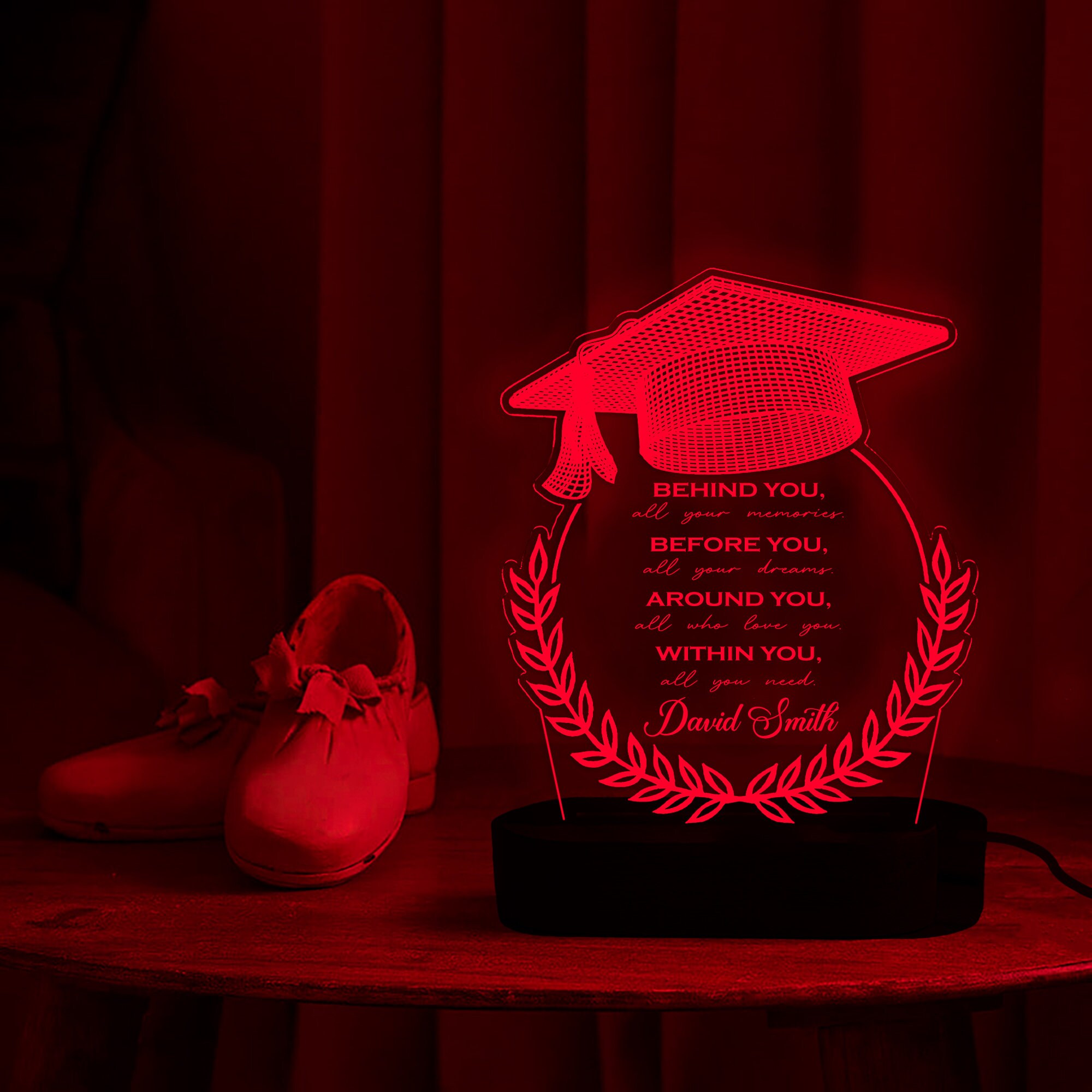 Personalized Graduation Desk Lamp,behind You All Your Memories Night ...