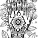 Henna on Hand Coloring Page - Etsy