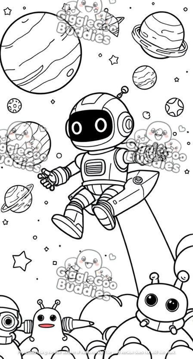 Cosmic Adventures: Fun Space-themed Coloring Pages With Astronauts ...