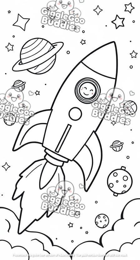 Cosmic Adventures: Fun Space-themed Coloring Pages With Astronauts ...