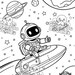 Cosmic Adventures: Fun Space-themed Coloring Pages With Astronauts ...