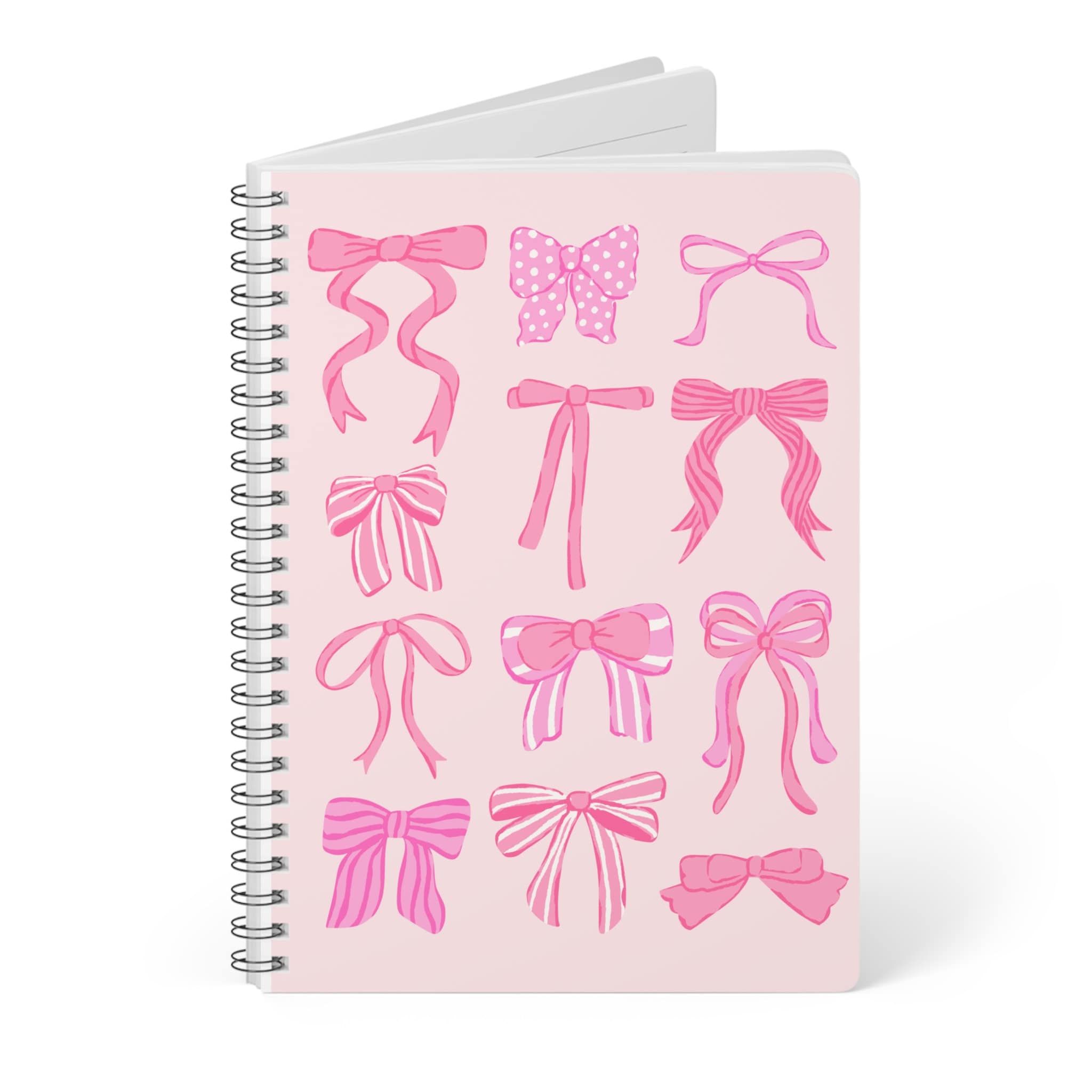 Coquette Aesthetic Softcover Notebook, Pink Bow Journal, Coquette ...