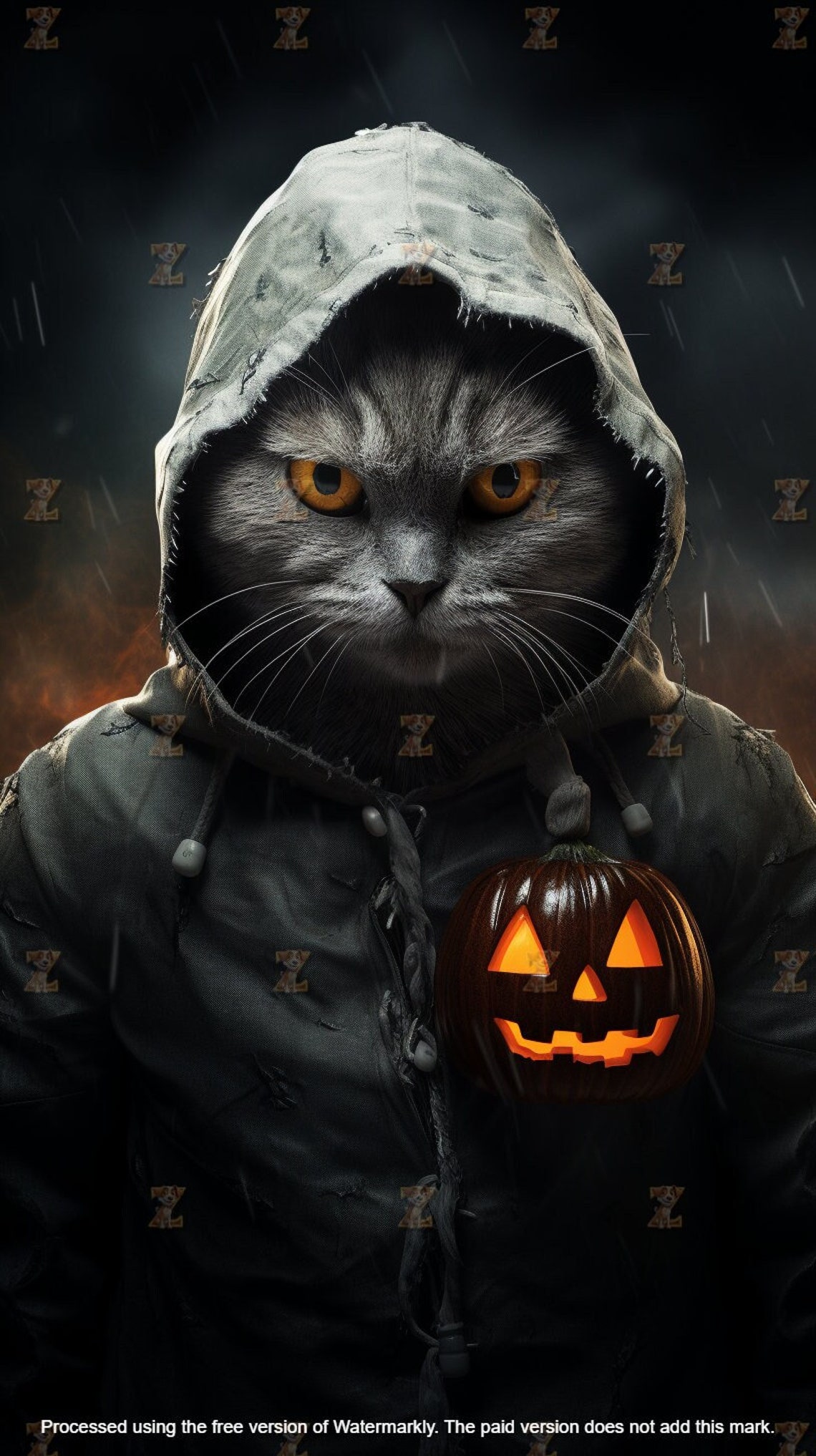 Halloween 5 Scary Funny Cats - Etsy