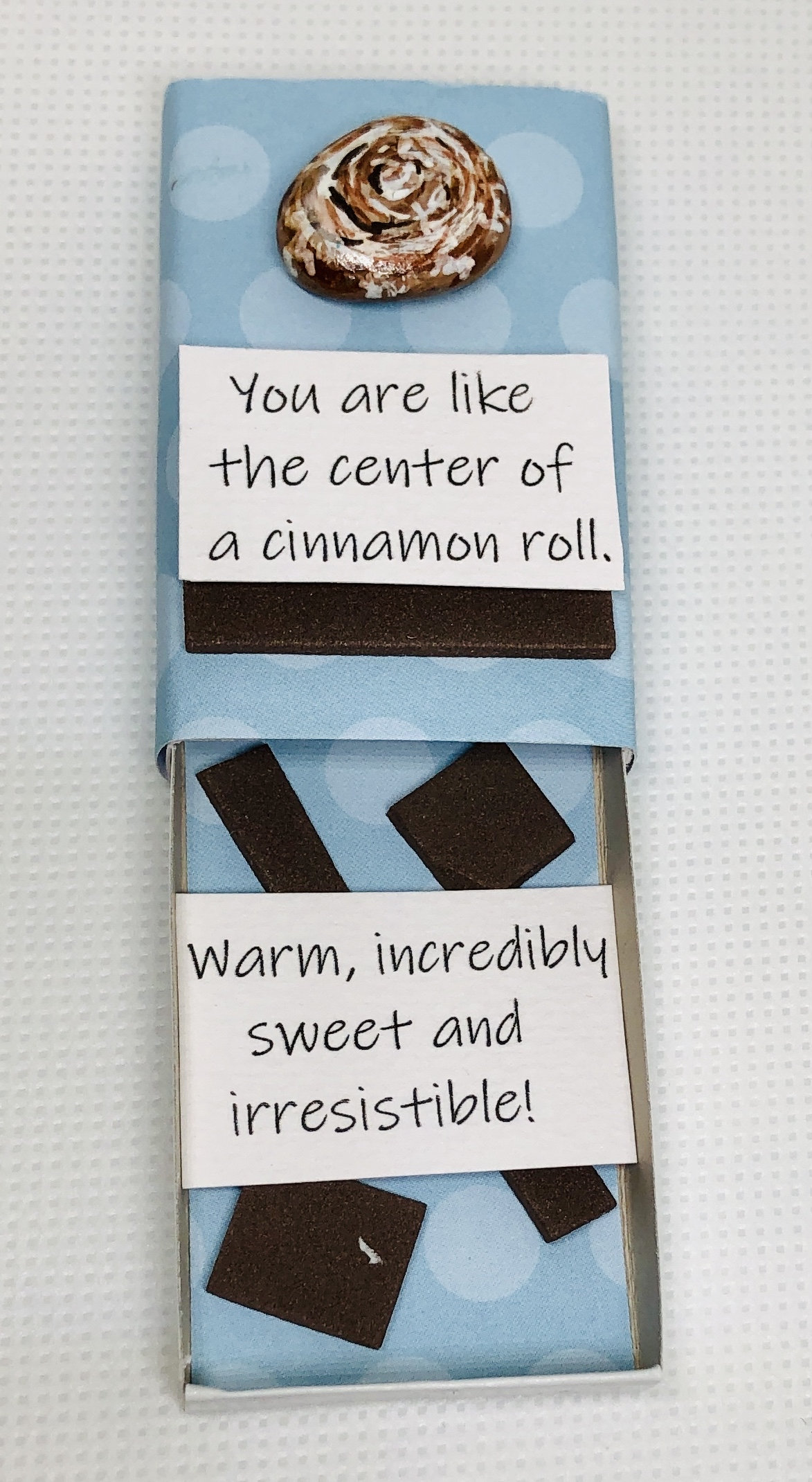 Romantic Cinnamon Roll Matchbox Greeting Card/handpainted - Etsy