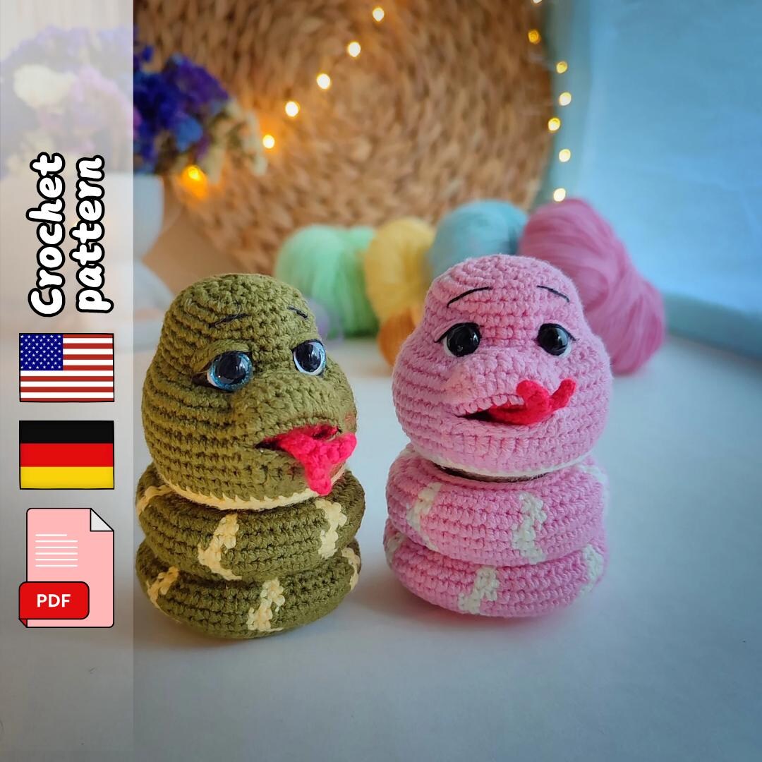 Snake. Jewelry Box. Crochet Pattern. PDF File English German - Etsy