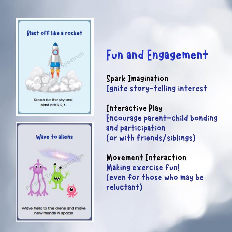 Space Movement Cards, Sensory Activity for Neurodiverse Kids, Play ...