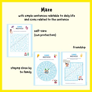 Summer Activity Pack: Counting, Mazes, Writing for Neurodiverse Kids ...