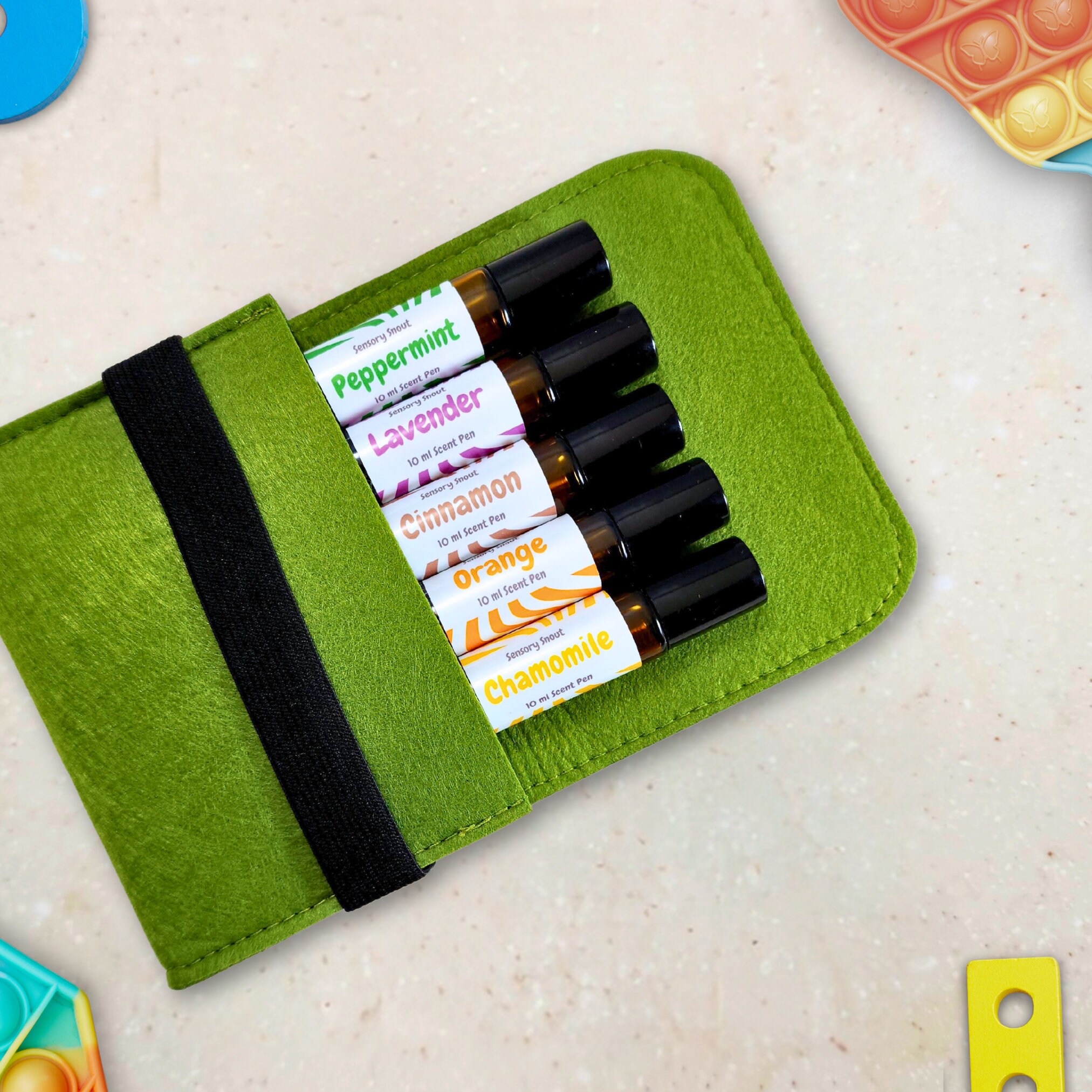 Autism Sensory Toy- Natural Essential Oil Roller-ball Kit - 5 Unique ...