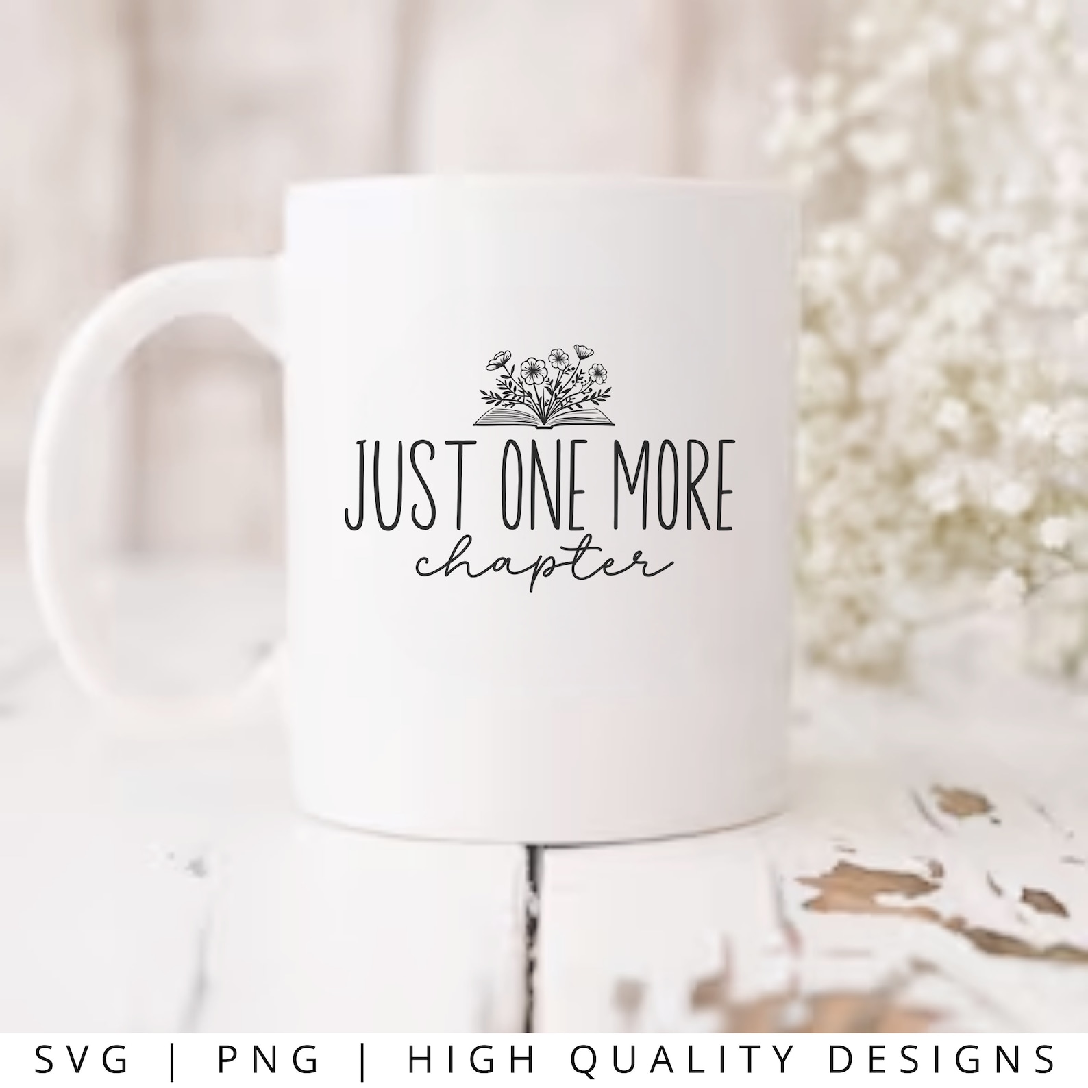 BOOK SVG PNG -just One More Chapter Svg, Fun Mom Svg, Cut File Cricut ...