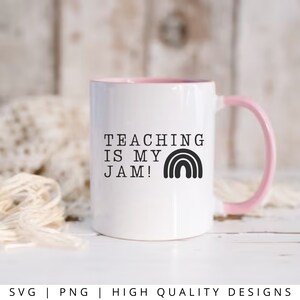TEACHER SVG PNG - Teaching is My Jam Svg, Teacher Svg, Cut File, Cricut ...