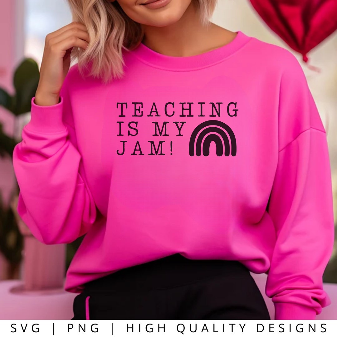 TEACHER SVG PNG - Teaching is My Jam Svg, Teacher Svg, Cut File, Cricut ...