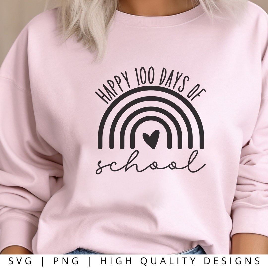 TEACHER SVG PNG -happy 100 Days of School Svg, Fun 100 Days Teacher Svg ...