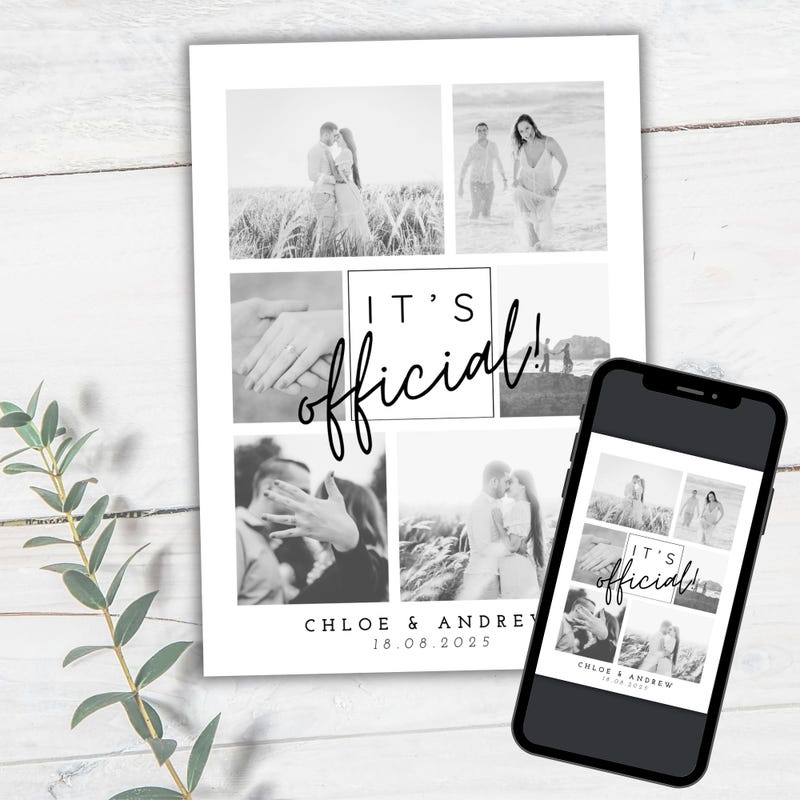 Announce Engagement Card - Etsy Norway