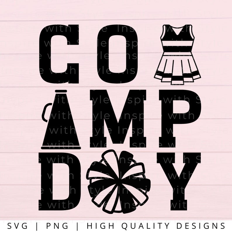 CHEER SVG PNG - Comp Dayt Cheer Svg, Cheerleading Svg, Cut File, Cricut ...