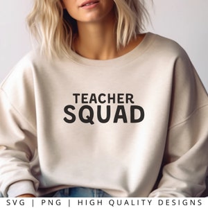 TEACHER SVG PNG - Teacher Squad Svg, Teacher Svg, Cut File, Cricut Svg ...