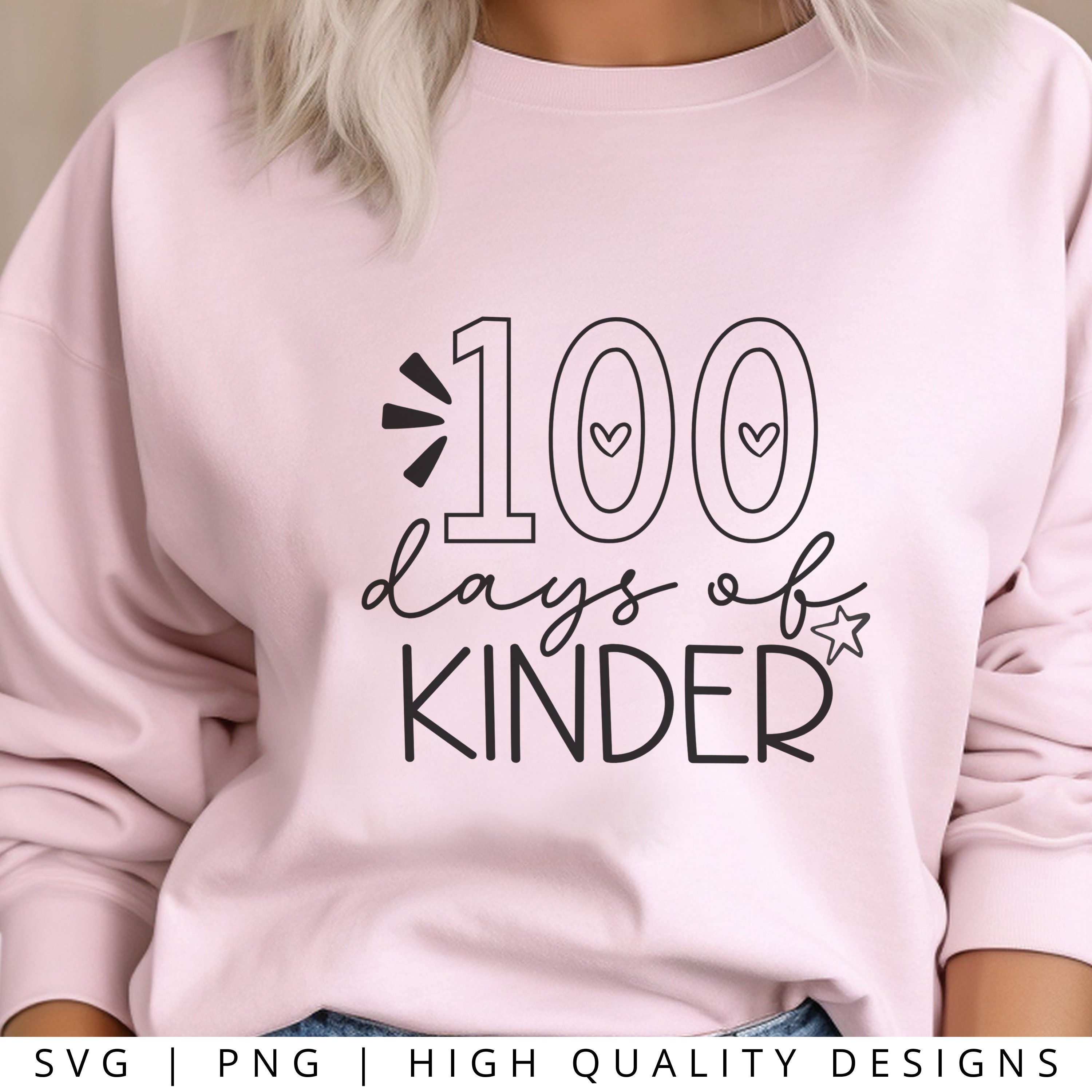 TEACHER SVG PNG 100 Days of School Svg, Fun 100 Days Kinder Teacher Svg ...