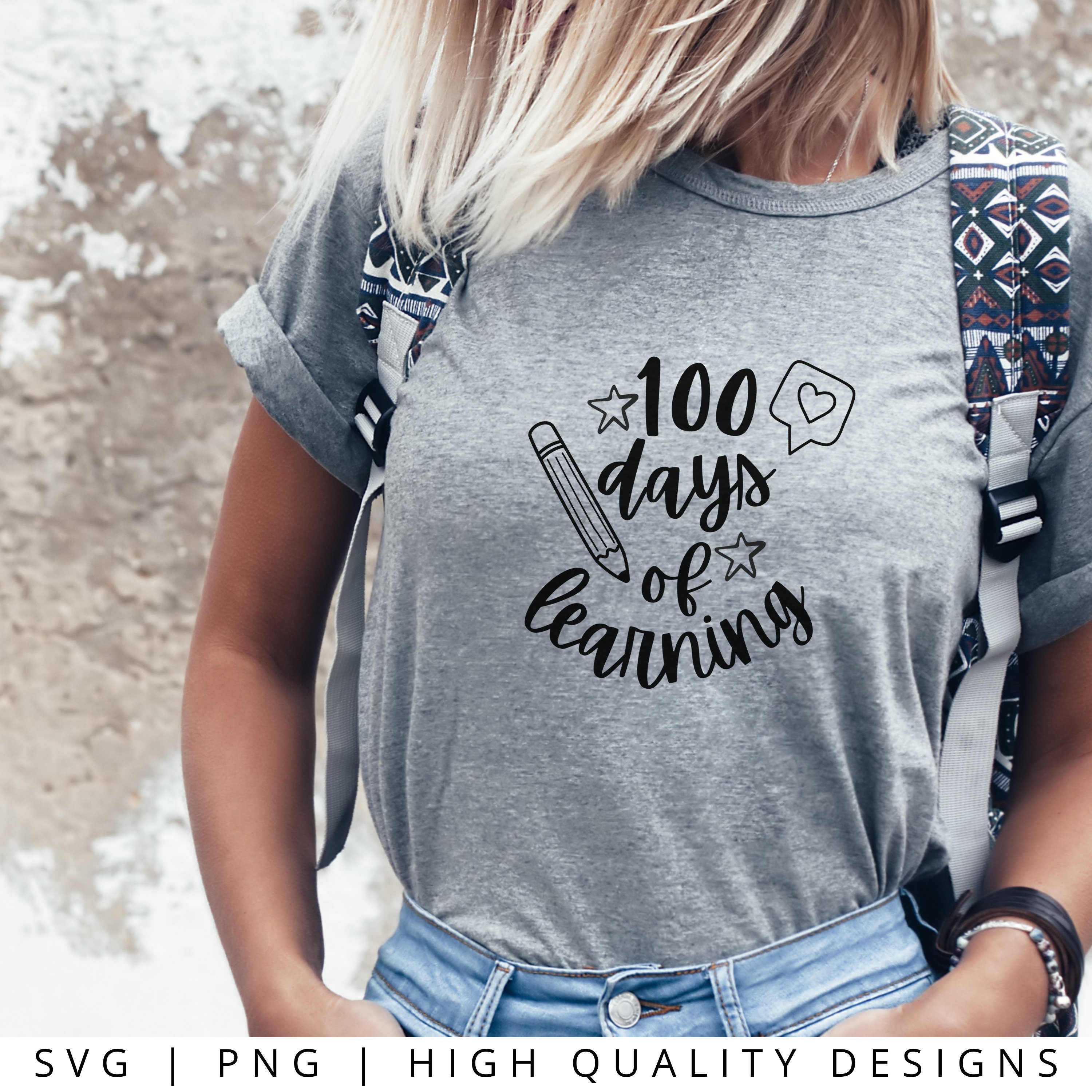 TEACHER SVG PNG 100 Days of Learning Svg, Fun 100 Days Teacher Svg, Cricut Svg, Gift for Teacher ...