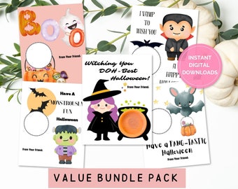 Printable Halloween Pizza Play Dough Holder: Classroom Favor (digital ...
