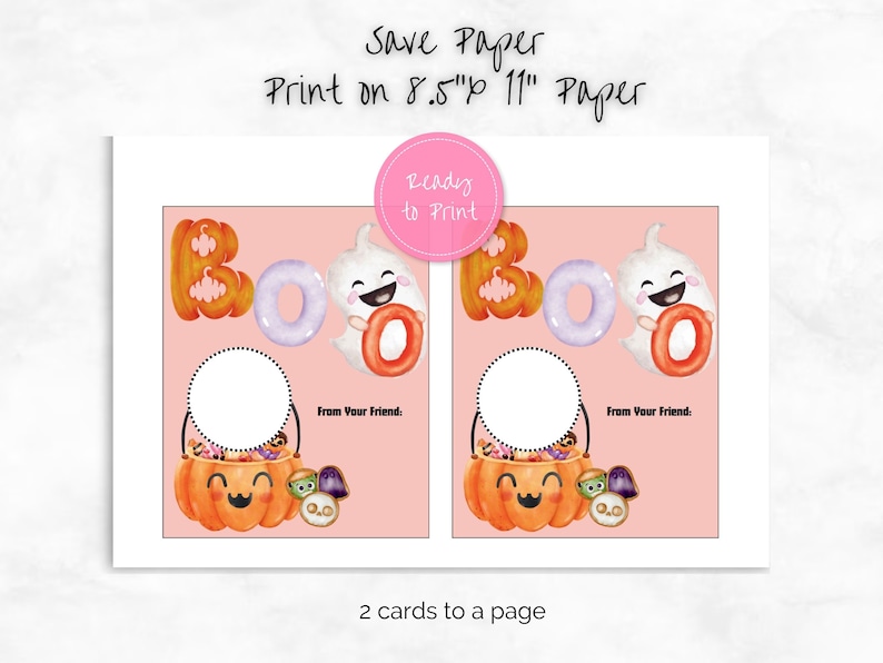Printable Halloween Play Doh Card, Halloween Boo Ghost Non-candy Gift ...