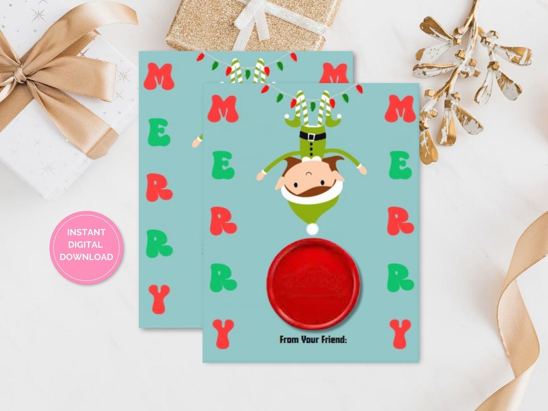 Printable Christmas Play Doh Card Merry Elf Non-candy Gift - Etsy