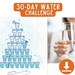 30-day Drink Water Challenge | Printable Hydration Log (A4, US Letter ...
