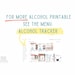 Weekly Alcohol Tracker Printable // Alcohol Track / No Drink Trackers ...
