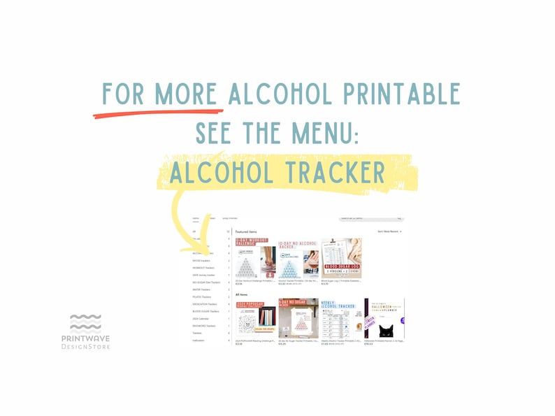 Weekly Alcohol Tracker Printable, Habit Diary (digital Download) - Etsy