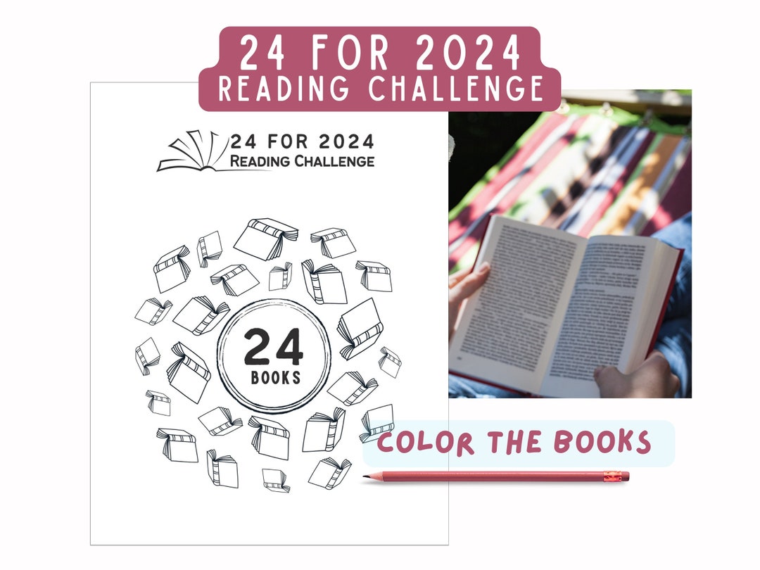 24 for 2024 Challenge Printable / 24 Books for 2024 Reading Challenge ...