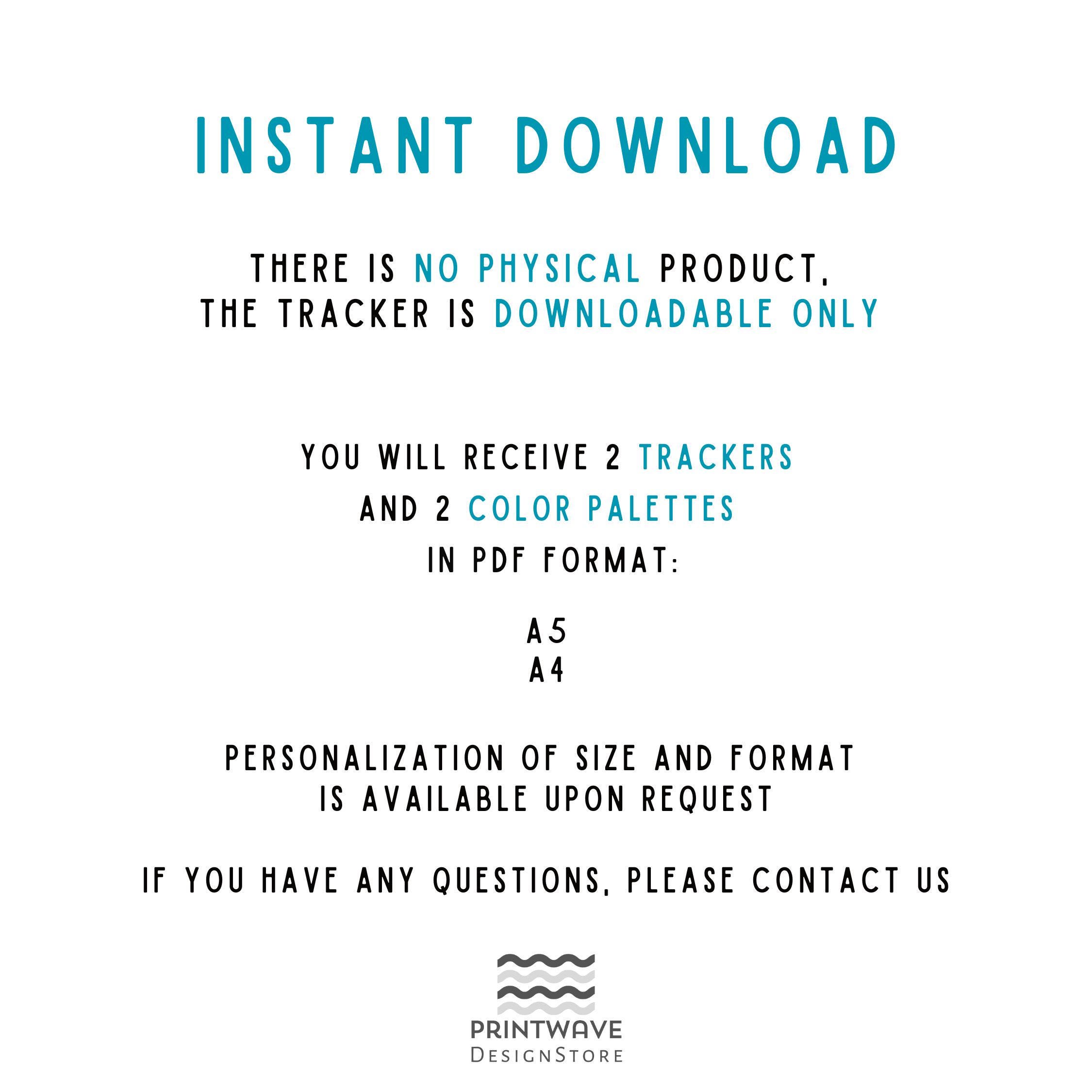 28 Day Tracker / 4 Weeks Challenge Tracker PDF / 28 Day Tracker With ...