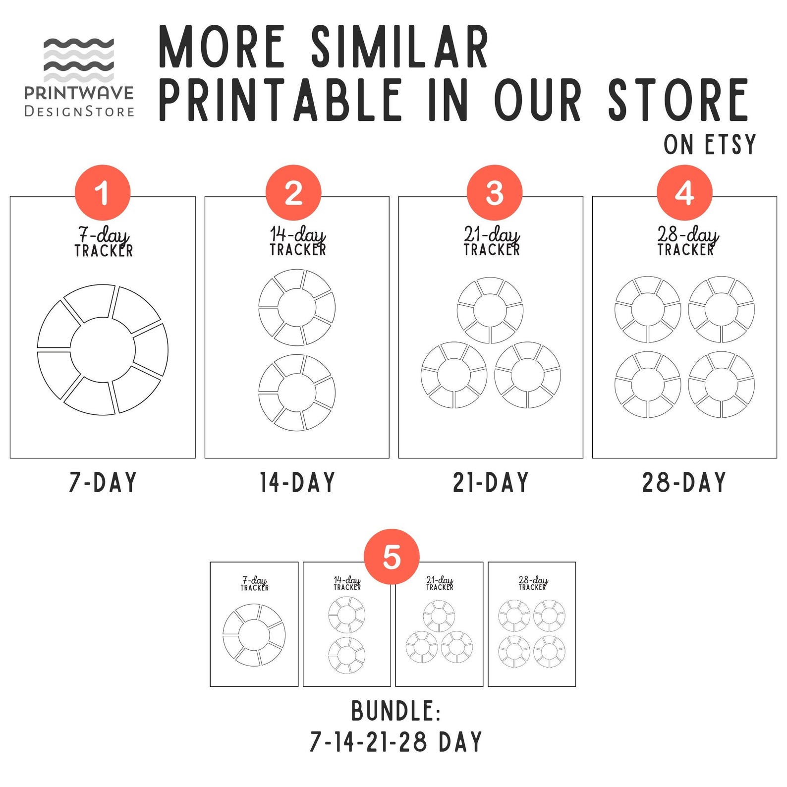 7-day Tracker / Printable for 7 Day Challenge / Circle Challenge ...