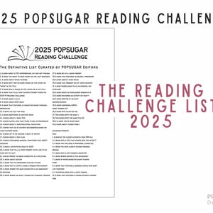 2025 POPSUGAR Reading Challenge Printable | 50-book Tracker & Log PDF ...