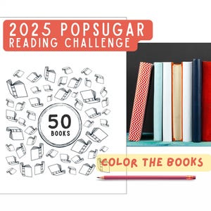 2025 Popsugar Reading Challenge Printable 50 Book Tracker Log Pdf