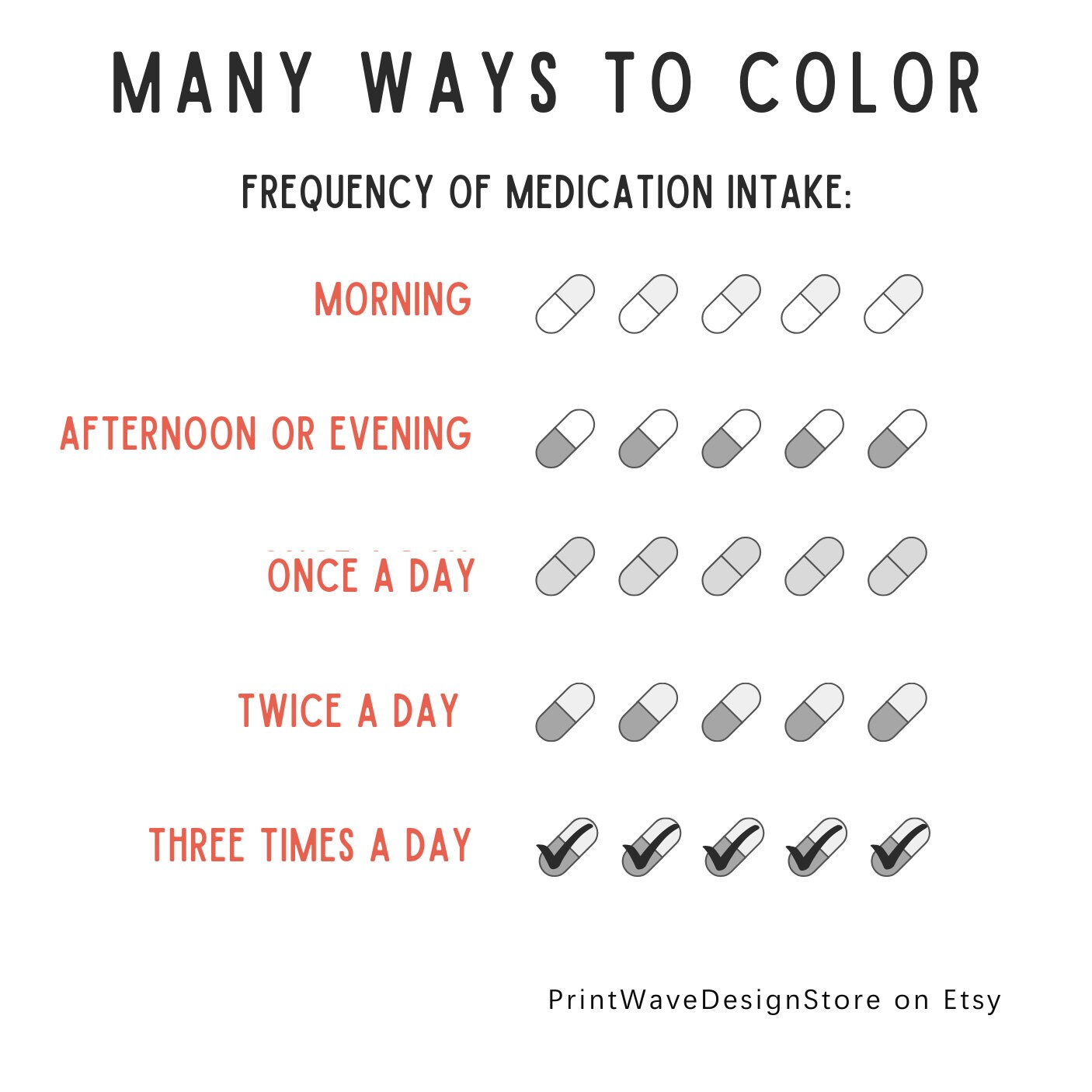 Medication Reminder & Tracker | Printable Log PDF (A4, B5, US Letter ...