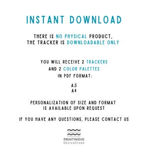 21-day Tracker PDF | 3-week Challenge Log & Color Palette Ideas (A4, A5 ...