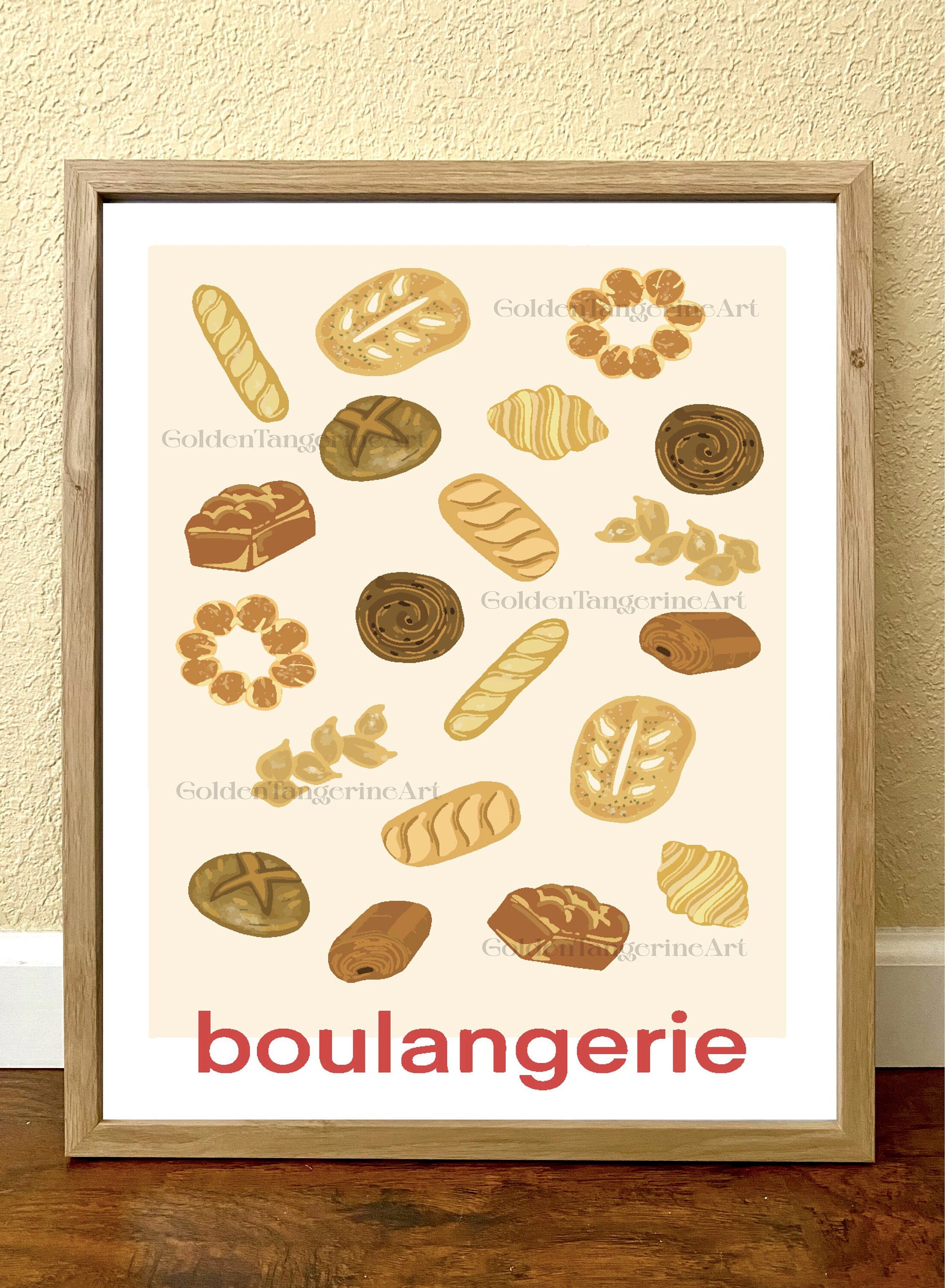 Boulangerie French Bakery Breads Art Print Digital Download - Etsy