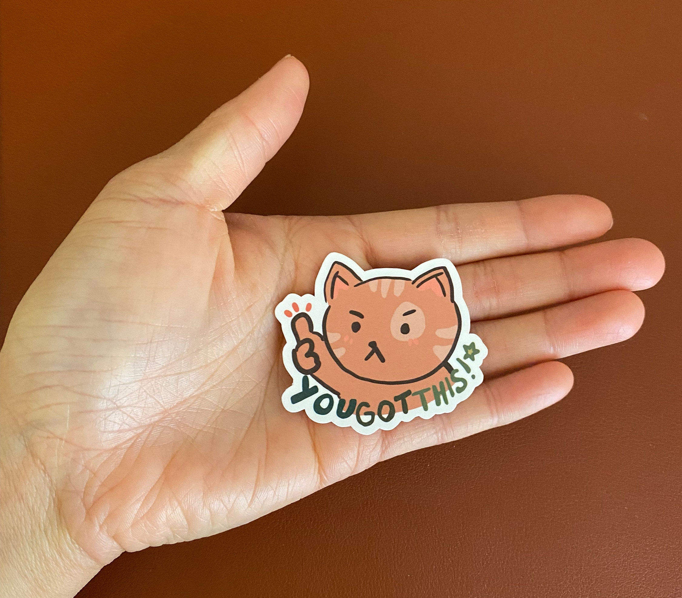 Motivational Cat Sticker - Etsy