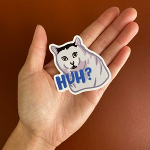 Confused Cat Sticker - Etsy