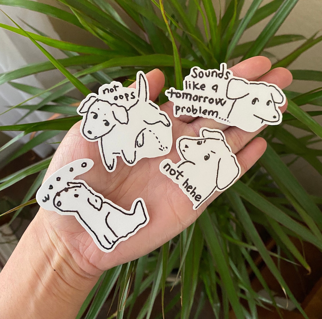 Derpy Dog Stickers - A Dog With Attitude - Laptop Sticker - Etsy